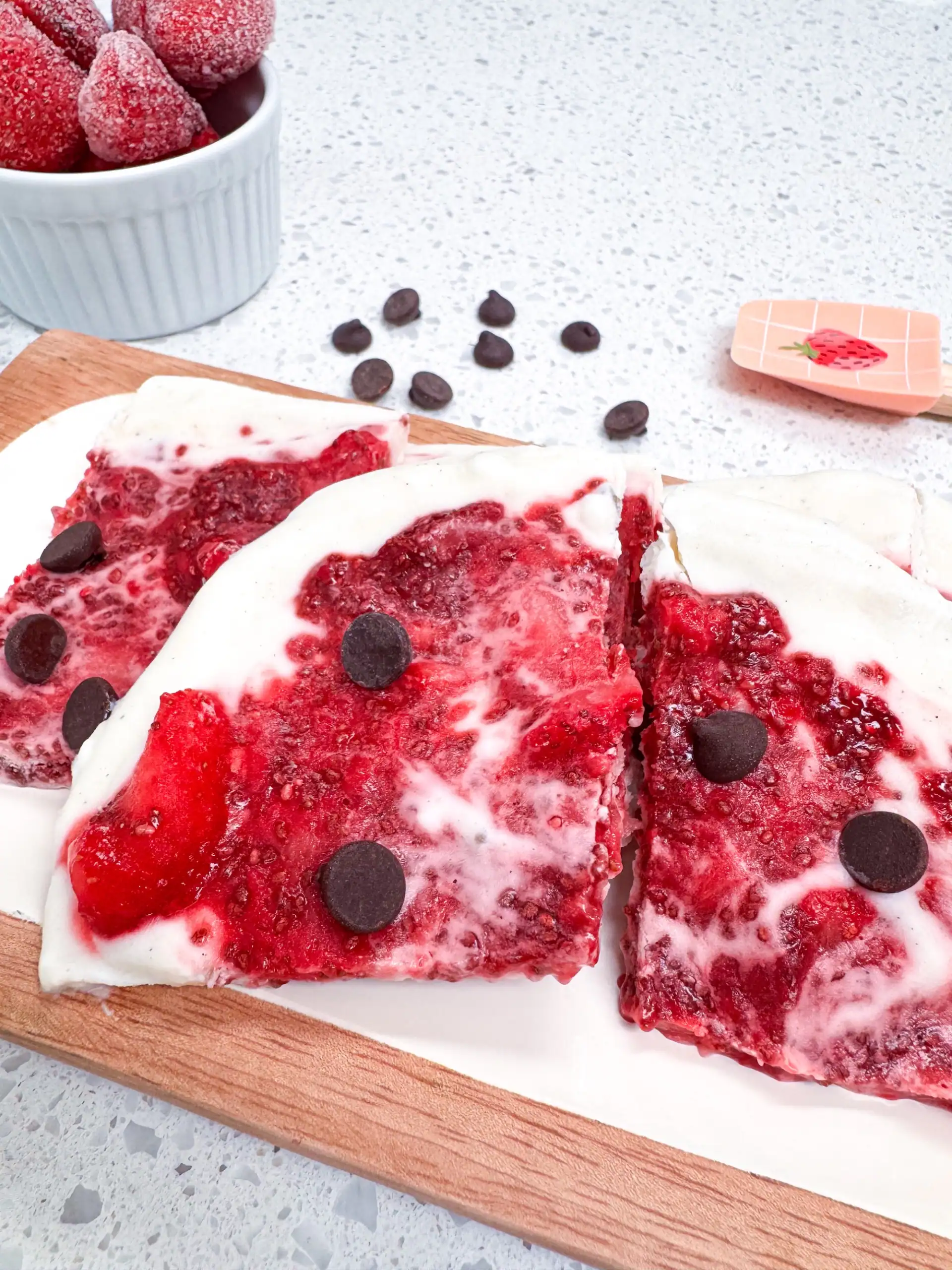 Strawberry Frozen Yogurt Bark - Easy Kid-Friendly Snack!