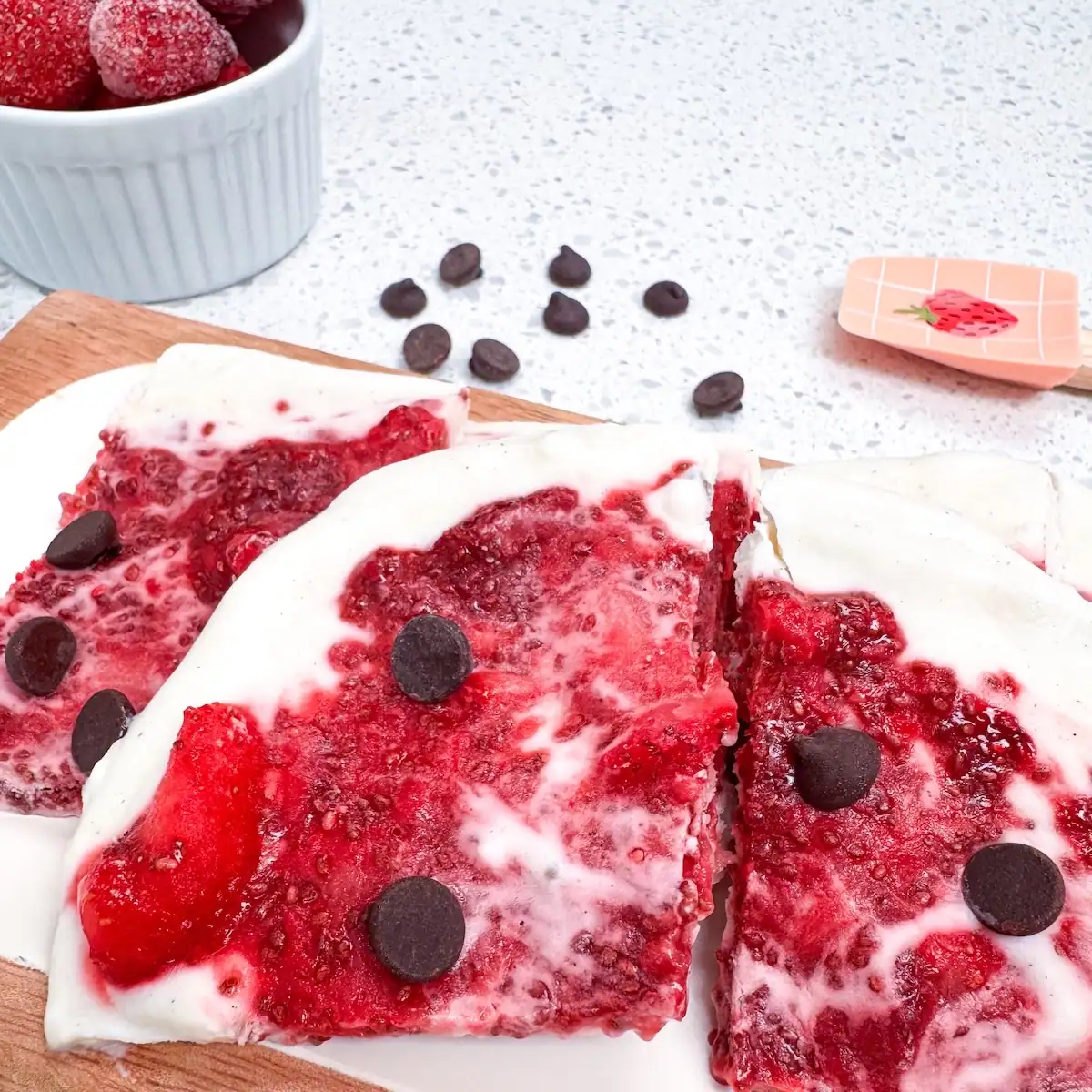 Strawberry Frozen Yogurt Bark - Easy Kid-Friendly Snack!